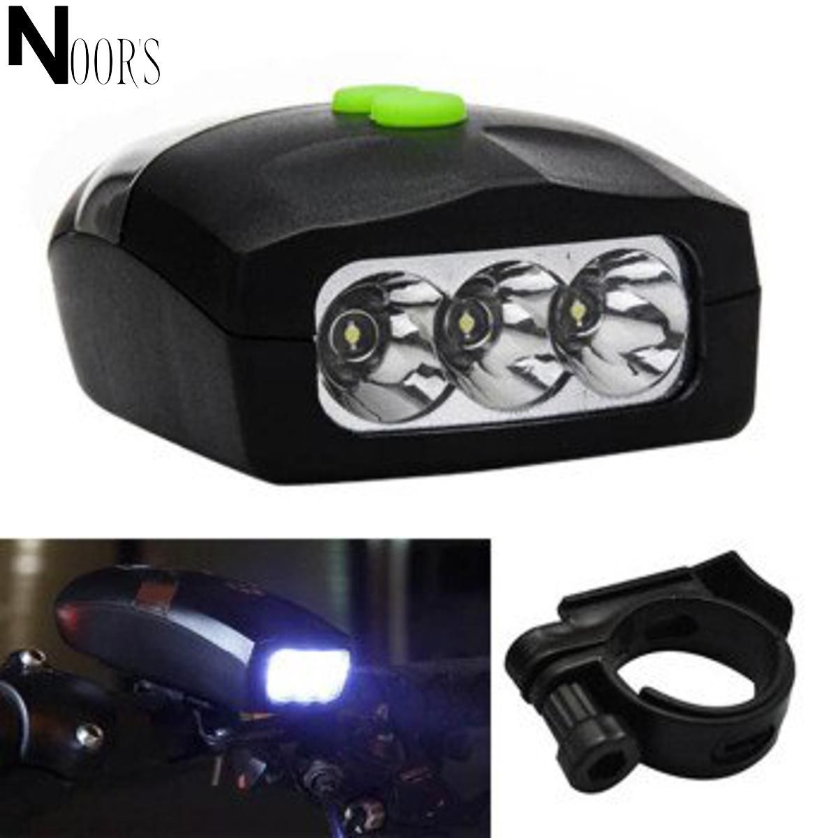 3 LED Bicycle Front Head Light Cycle Light Bicycle Light With Horn ...