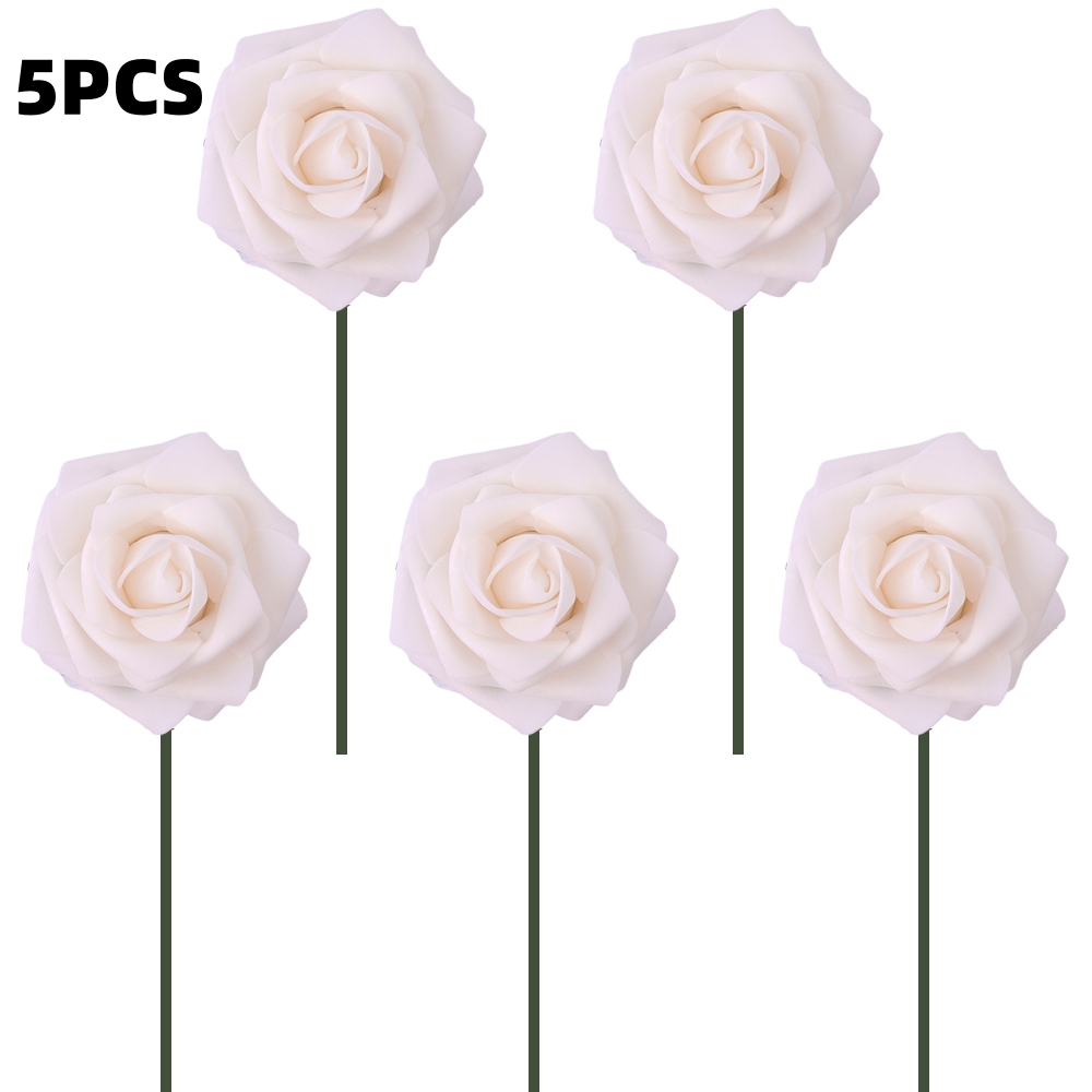 5/10PCS Artificial Foam Flowers Roses For DIY Wedding Simulated ...