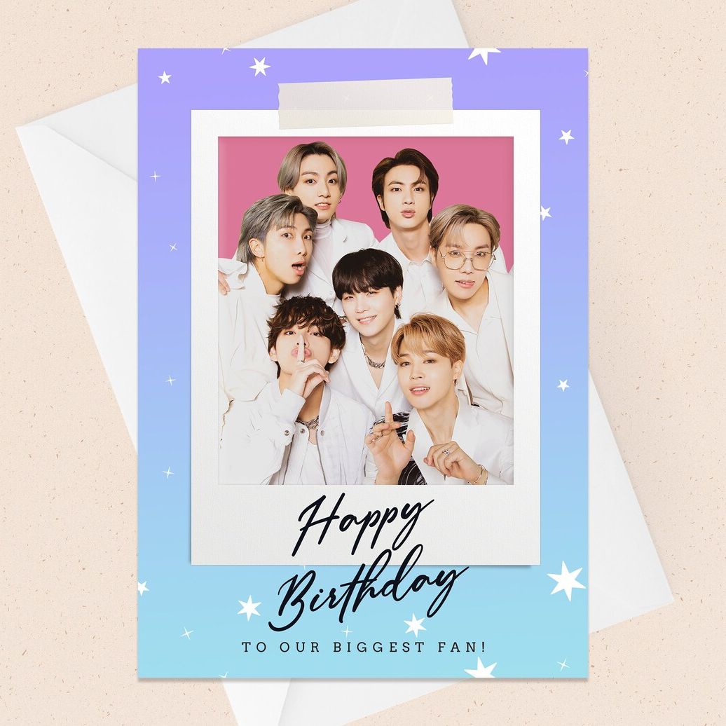 BTS Birthday Cards for Army Kpop Fans BT21 Greeting Card Folded | Daraz.pk