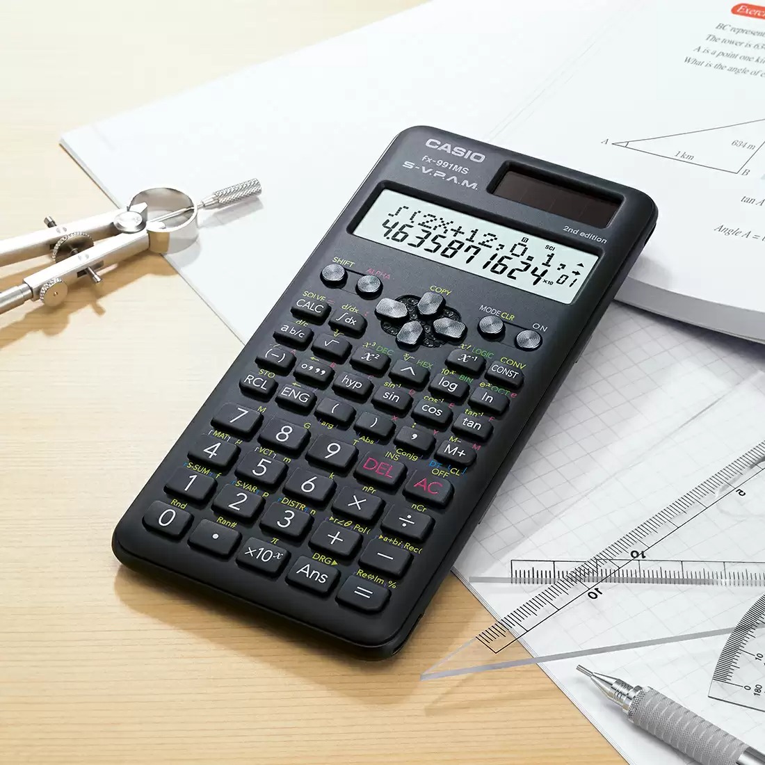 Scientific Calculator FX-991MS 2nd Edition Non-Programmable Scientific ...