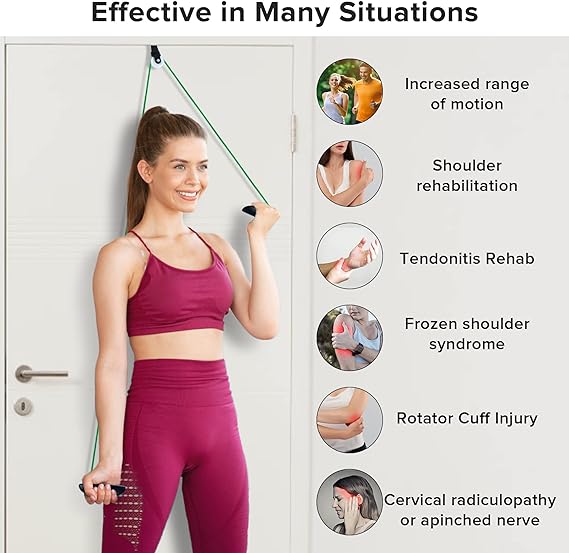 Shoulder Pulley Over The Door Physical Therapy System, Therapy Exercise ...