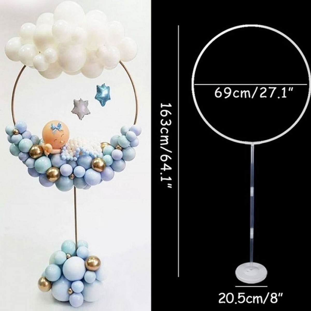 Round balloon Stand arch balloons crown ring for wedding decoration ...