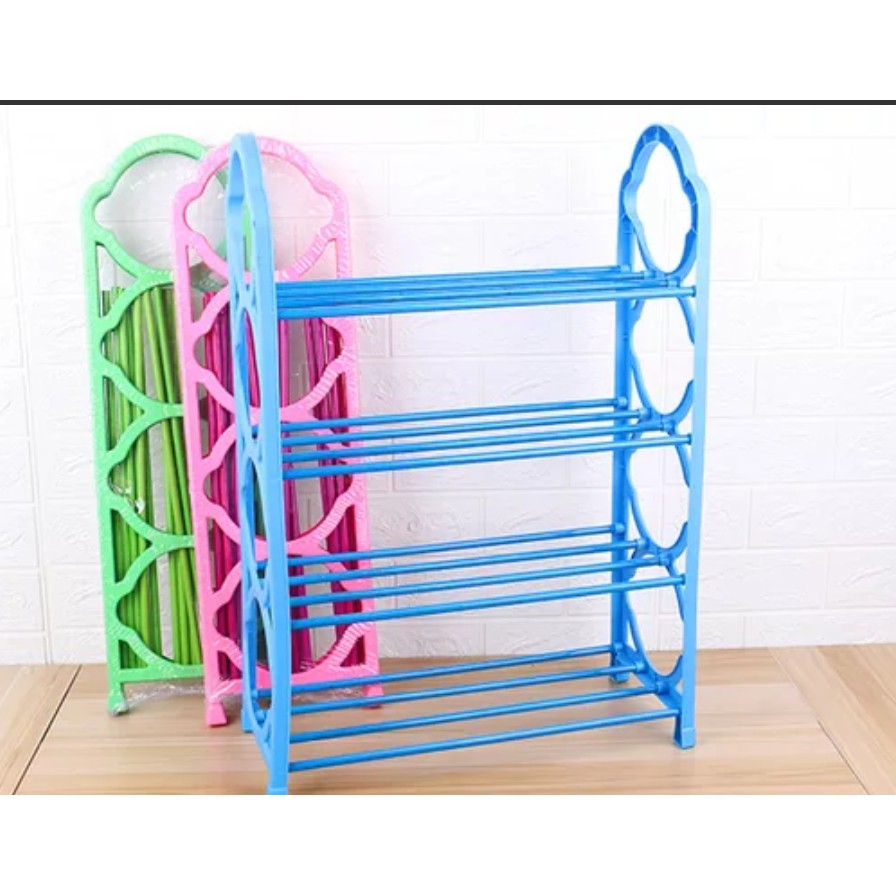 Modern Large 4 Layer Shoe Rack/4 Tier Simple DIY Creative Shoe Rack/Rak ...