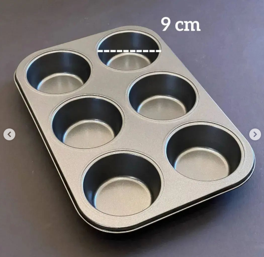 6 Cupcake Muffin Baking Tray Non-Stick Mould, Non-Stick Baking Pans ...