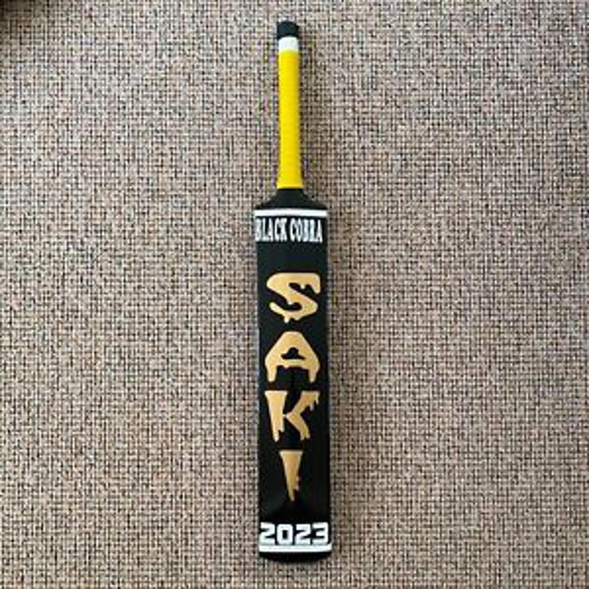 SAKI Cricket Bat-Tape Ball Cricket Bat - Half Cane - Original-Black ...