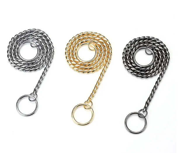 Dog Collar Snake Chain Copper Pinch Collar Metal Choke P Slip Chains ...