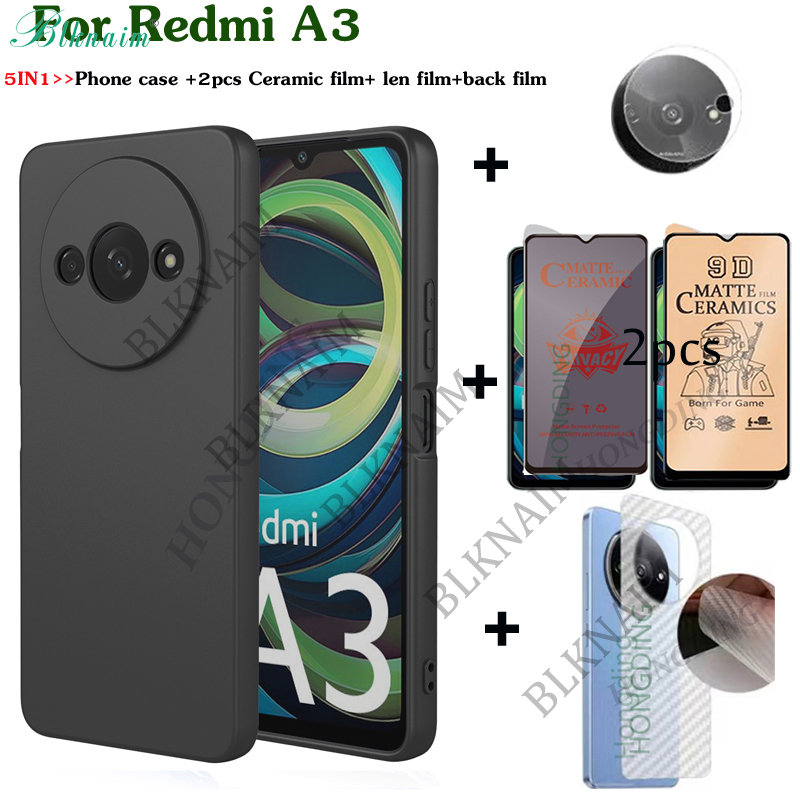 BLKNAIM 5-in-1 NEW For Redmi A3 case angel eye silicone straight edge ...