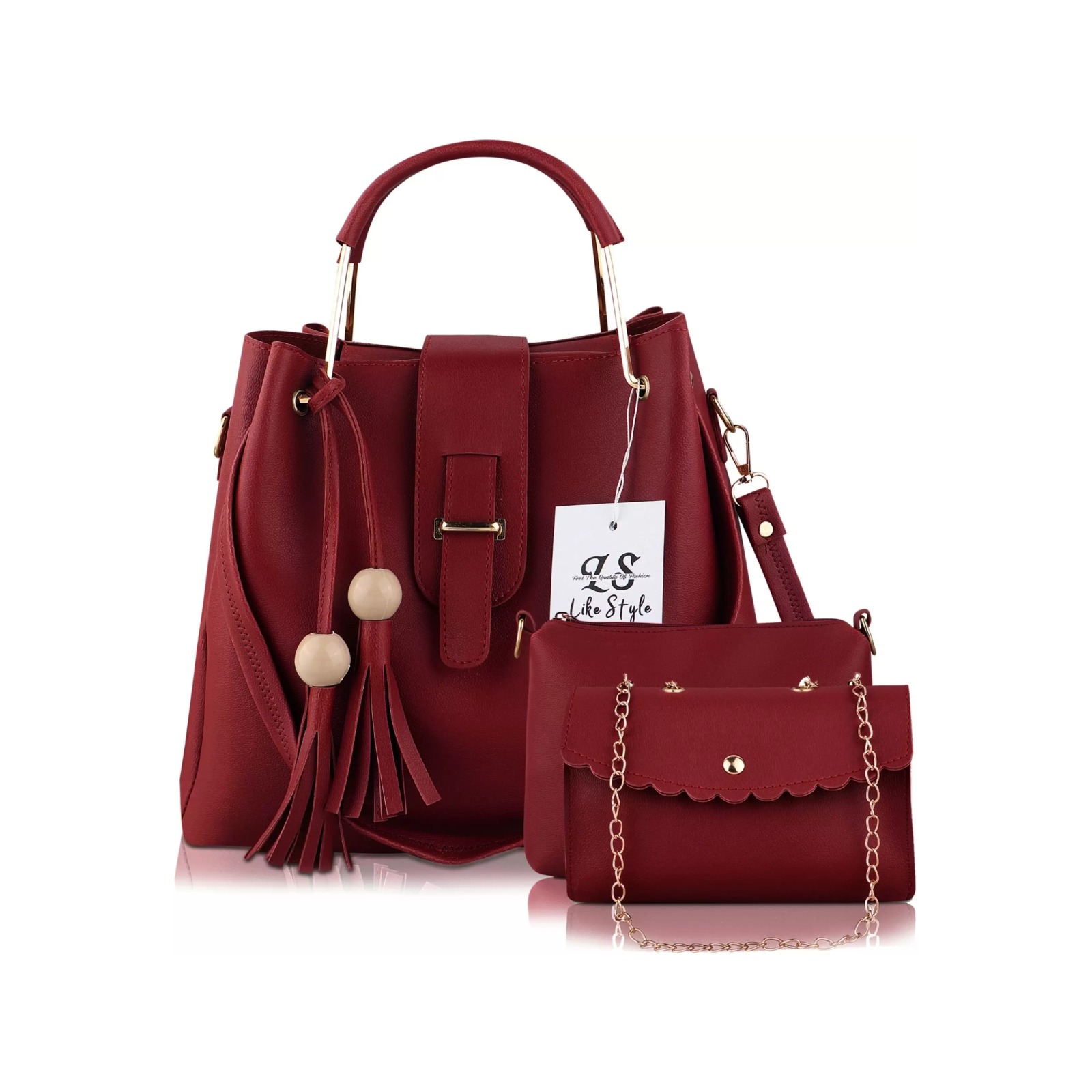 Jaims 3 Pcs Luxury Handbags for Women and Girls | Daraz.pk