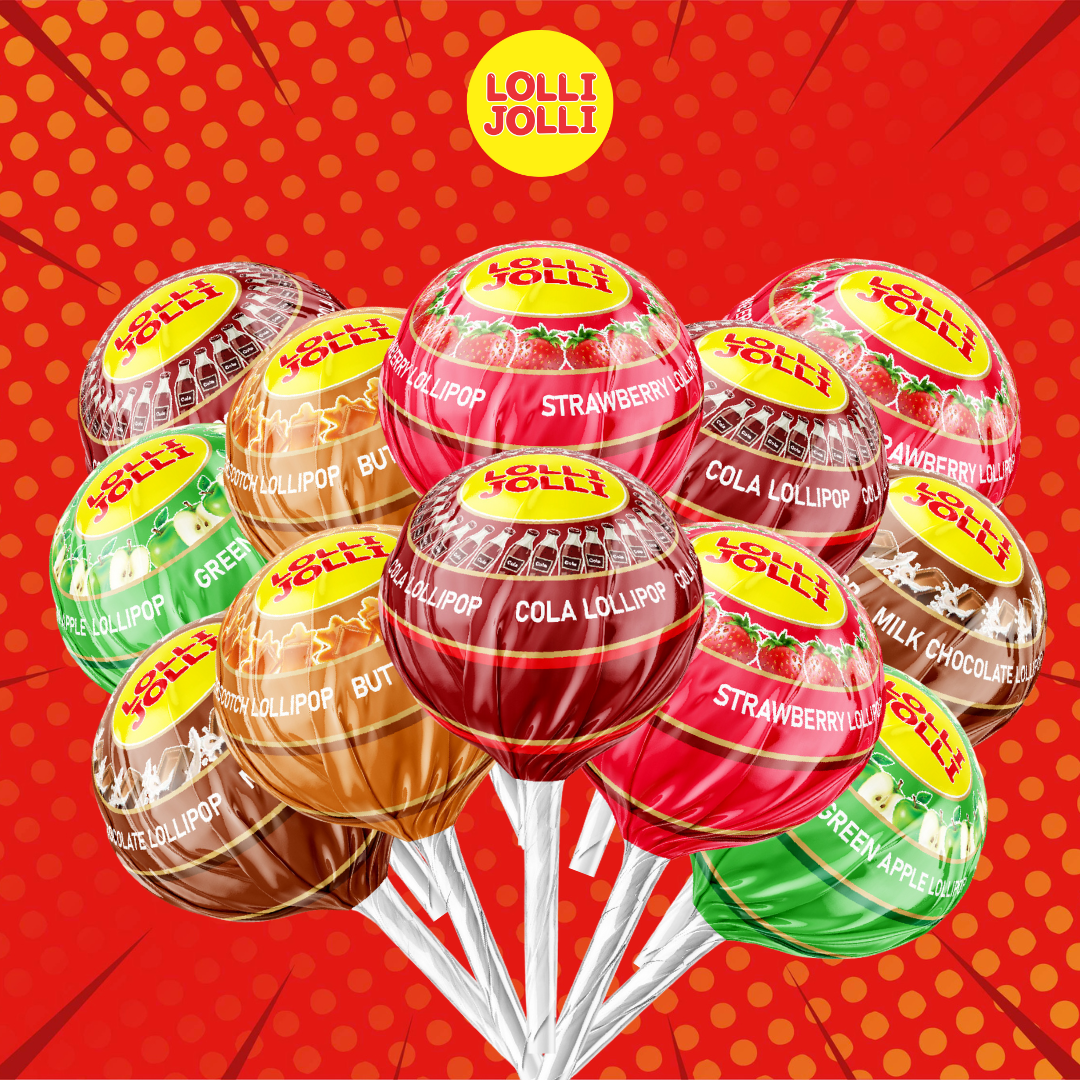 LOLLI JOLLI Mix Fruit Lollipops (12 Piece) Different Flavors Best ...