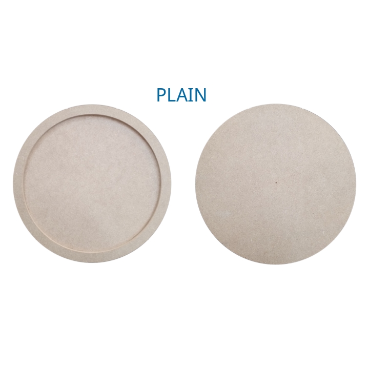 MDF Sheet with Border Diameter 14 inches For Resin Art, DIY, Painting ...