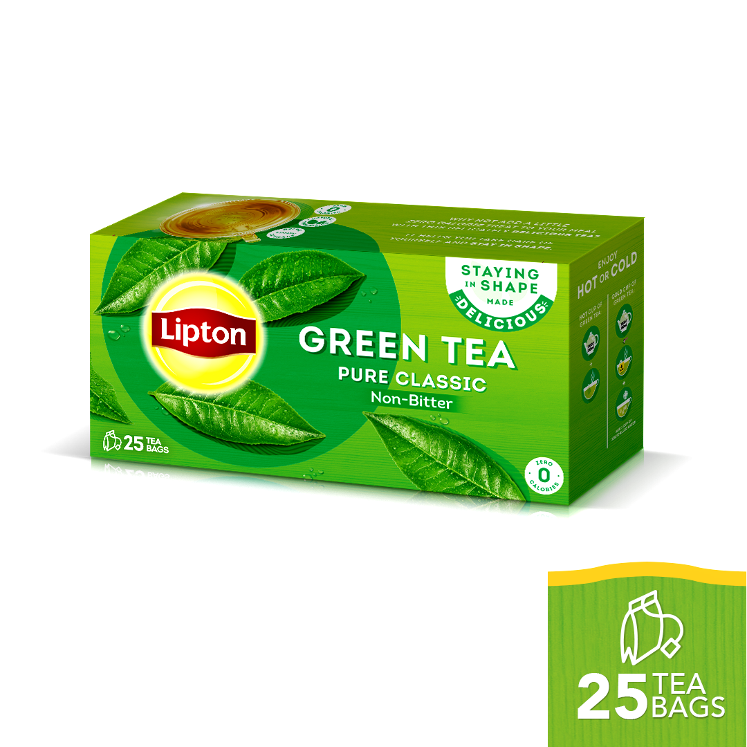 Lipton Green Tea Pure Classic 25 Tea Bags| Zero Calories | Daraz.pk