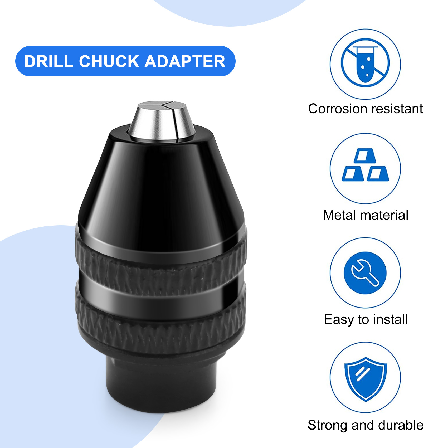 Drill Chuck, 1/32 to 1/8 4486 Keyless Bit Chuck Shaft Rotary Tool ...