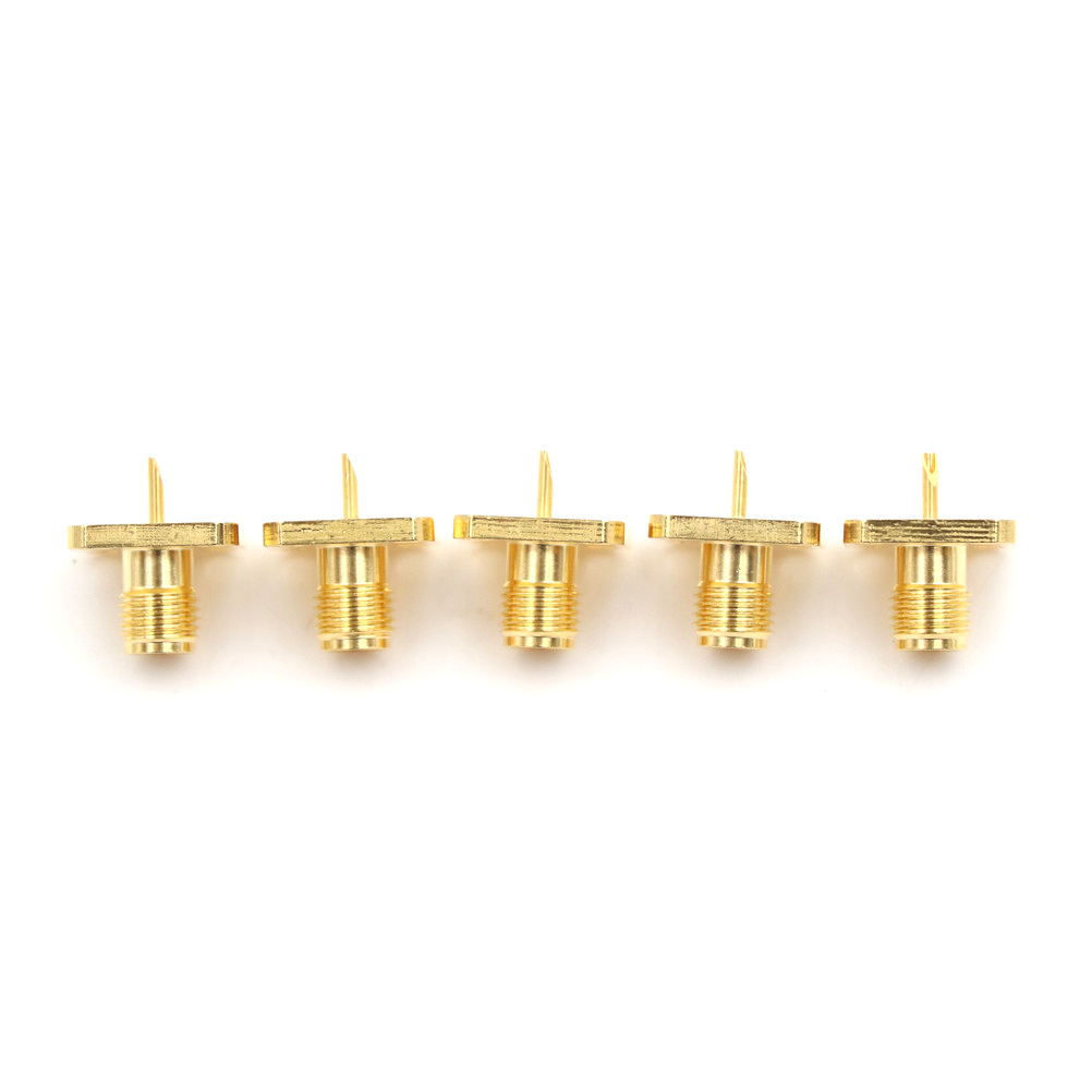 10x RP-SMA Male Chassis Panel Mount 4 Hole Panel Flange Solder