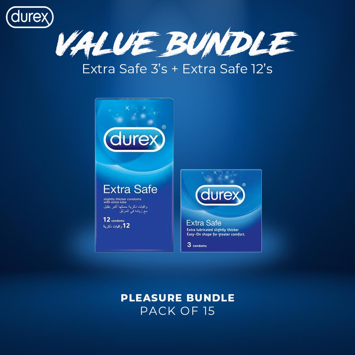 Pack of 2 - Extra Safe Extra Thick Safety Condoms 12s + Extra Safe Extra Thick Safety Condoms 3s ...