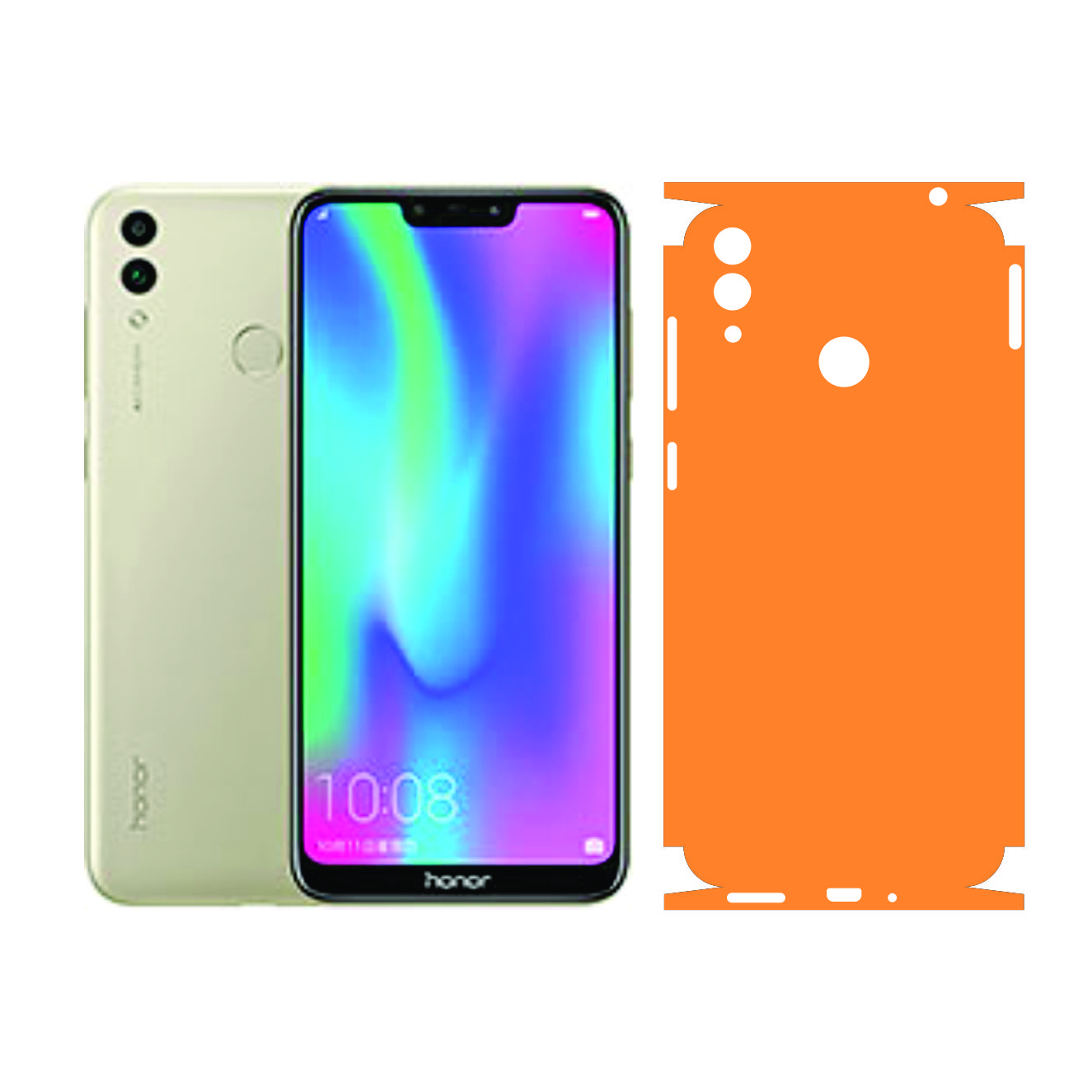 Huawei Honor 8C Back RHINO-1080 Light Orange Sheet Anti-stain Wrap ...