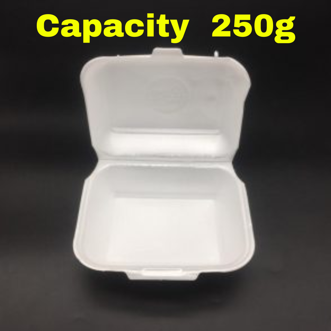 Disposable Foam Food Box Container For Snack/Biryani/Food (Capacity 250 ...