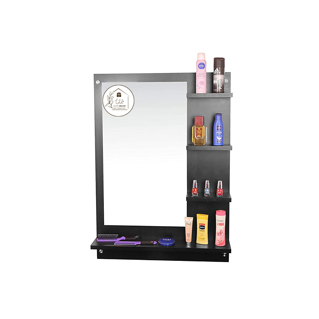 Unique Rectangular Dressing Wall Mirror with Shelves Wall Hanging ...