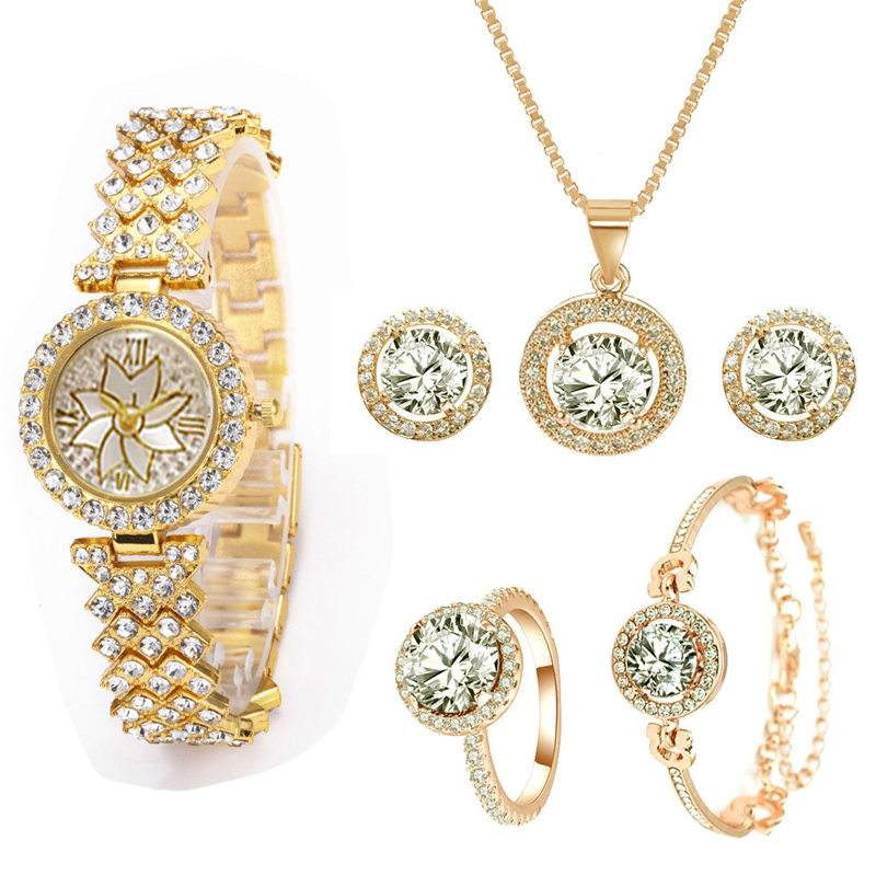 Be the Envy of the Room with this Elegant 6 Piece Luxury Quartz Watch ...