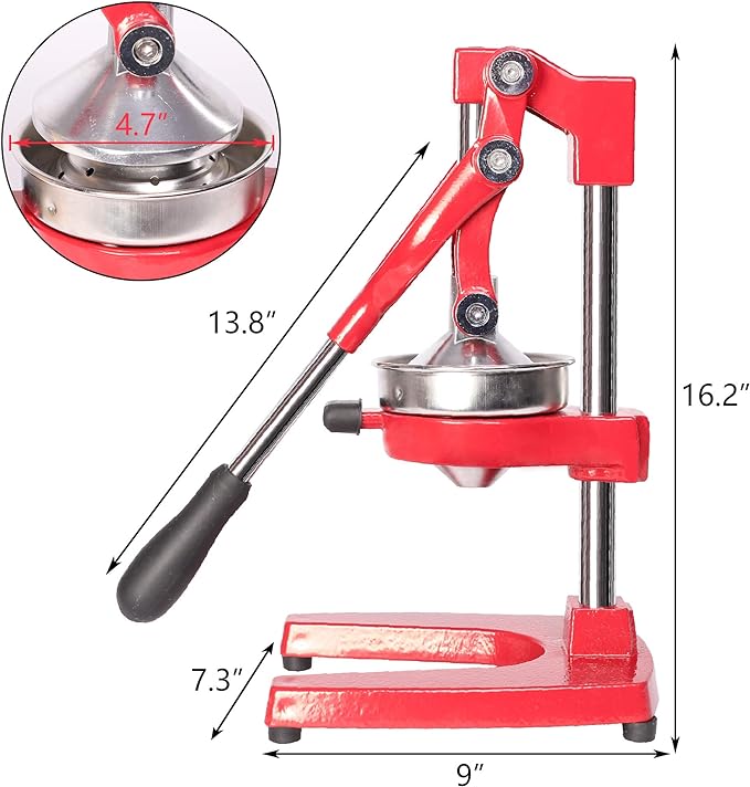 Vilobos Heavy Duty Manual Citrus Juicer Stainless Steel Hand Press ...