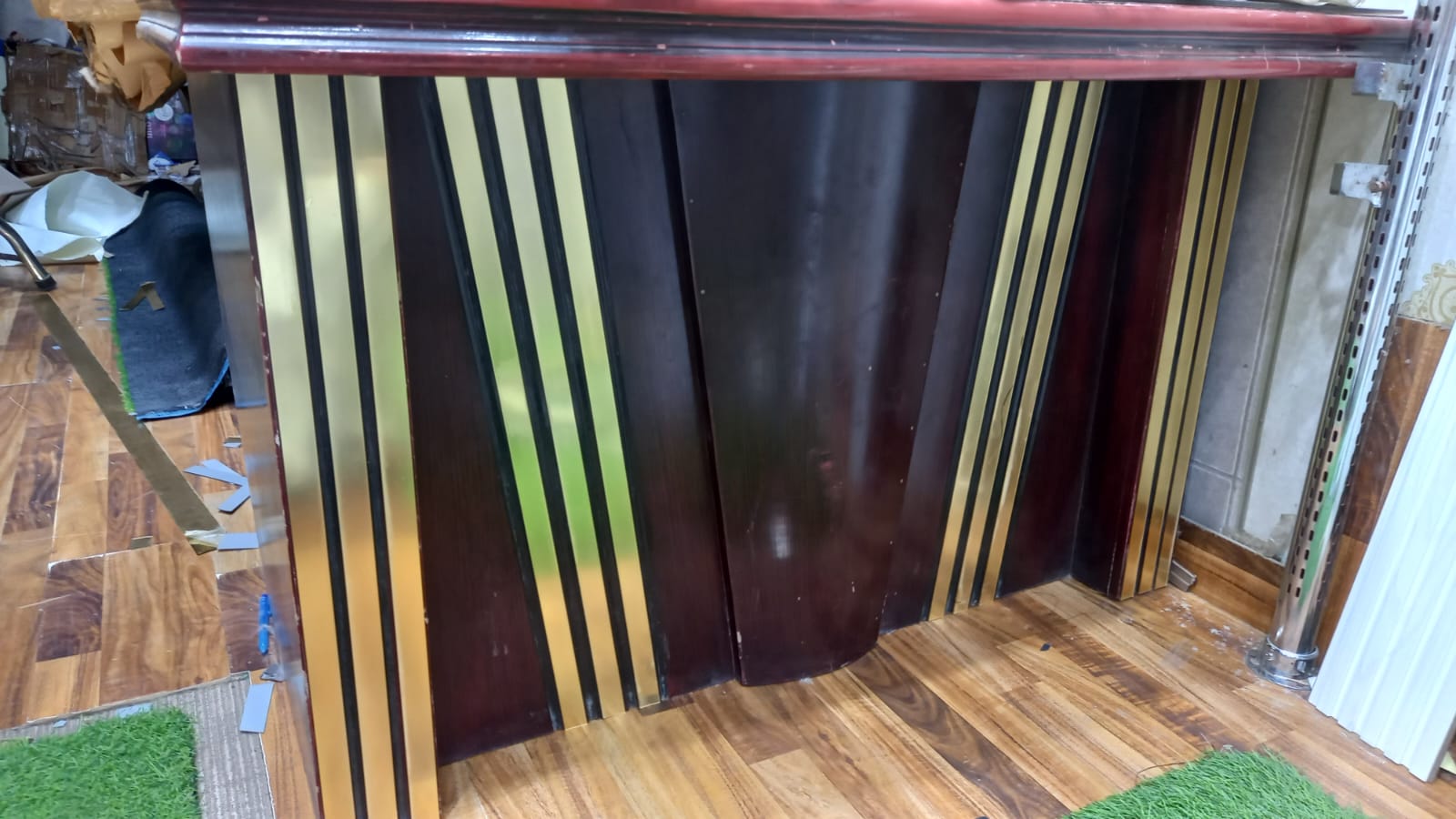 wall decor brass look pvc strip / pvc golden strip / golden patti for ...