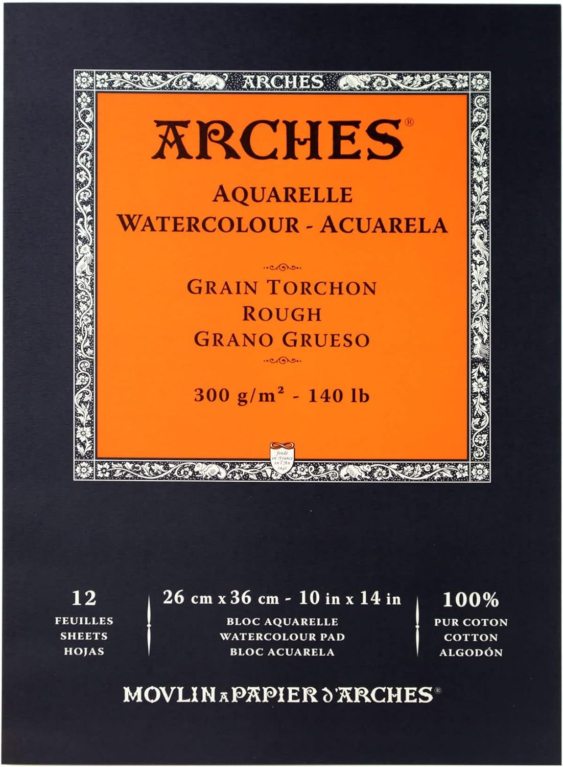 Canson Arches Artist Watercolor Pad Rough Grain Cold Press 12 Sheets ...