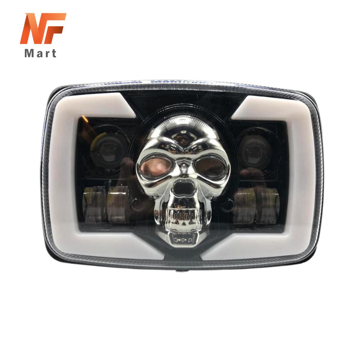 SKULL Headlight for Motorcycle 70cc and 125cc Projectors High & Low ...