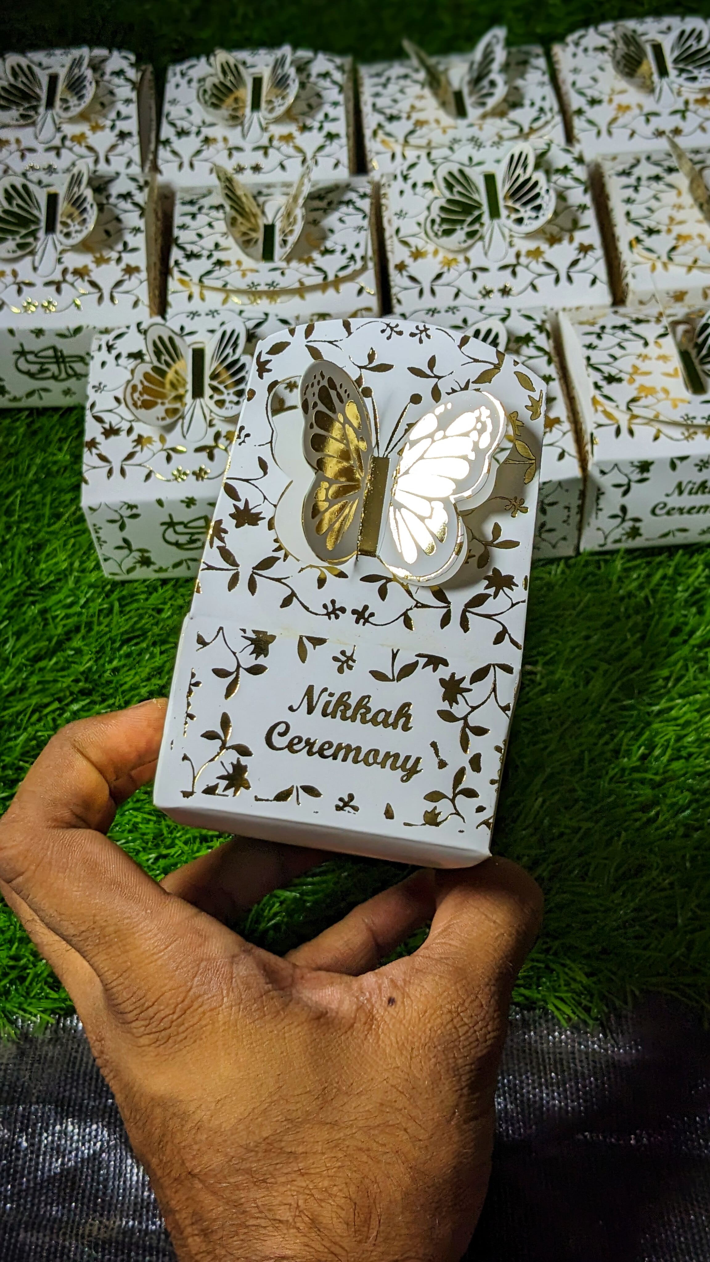 Unique Nikkah Bid Box (100) Beautiful Butterfly Look New Collection Bid ...