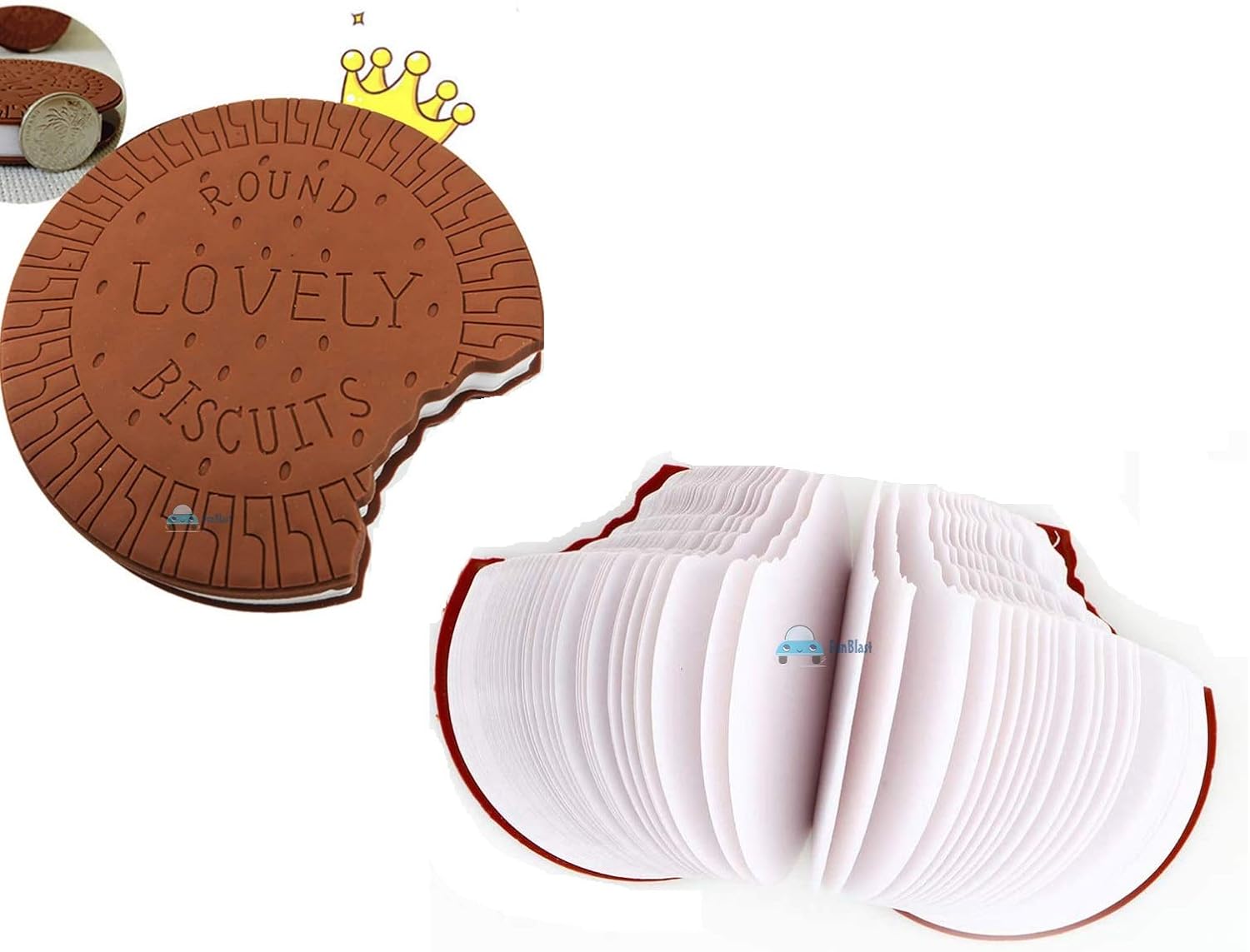 Biscuit & Chocolate Shaped Silicone Cover Notepad Diary for Kids Pocket ...