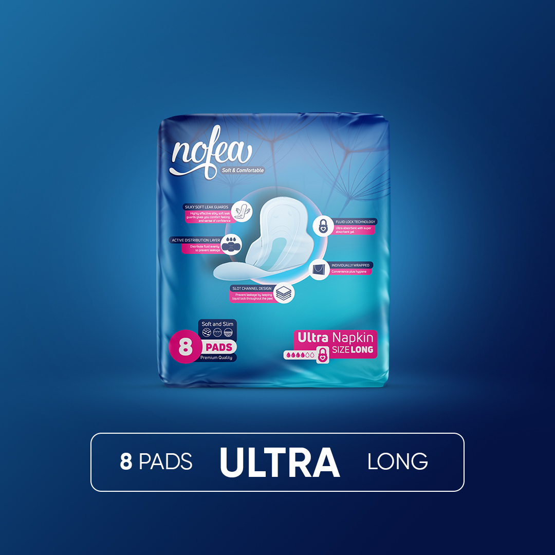 Nofea Napkins/Sanitary Pads Ultra Long - 8 Pads | Daraz.pk