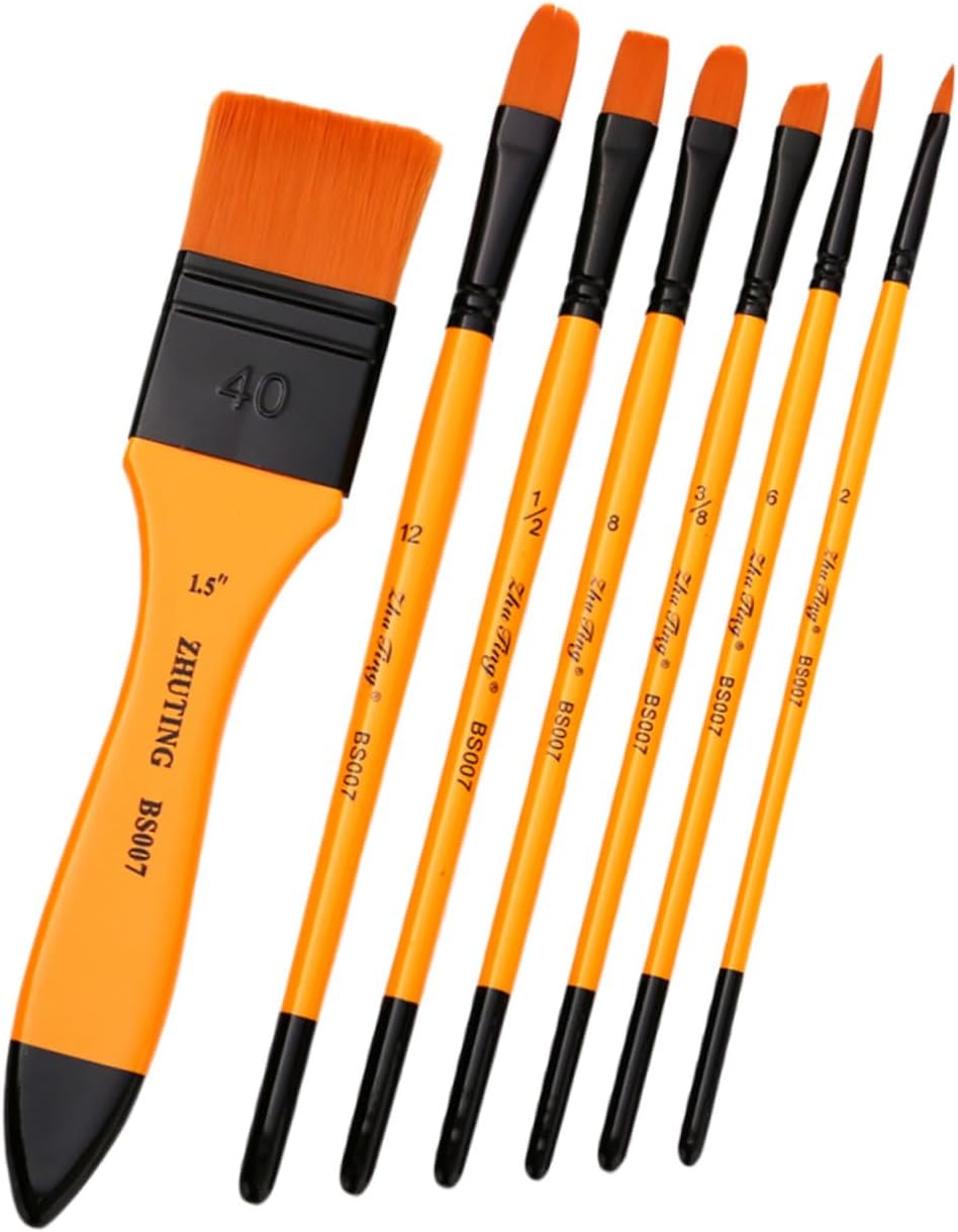 keep smiling 7Pcs Paintbrush Art Paintbrush Wooden Art Accessories ...