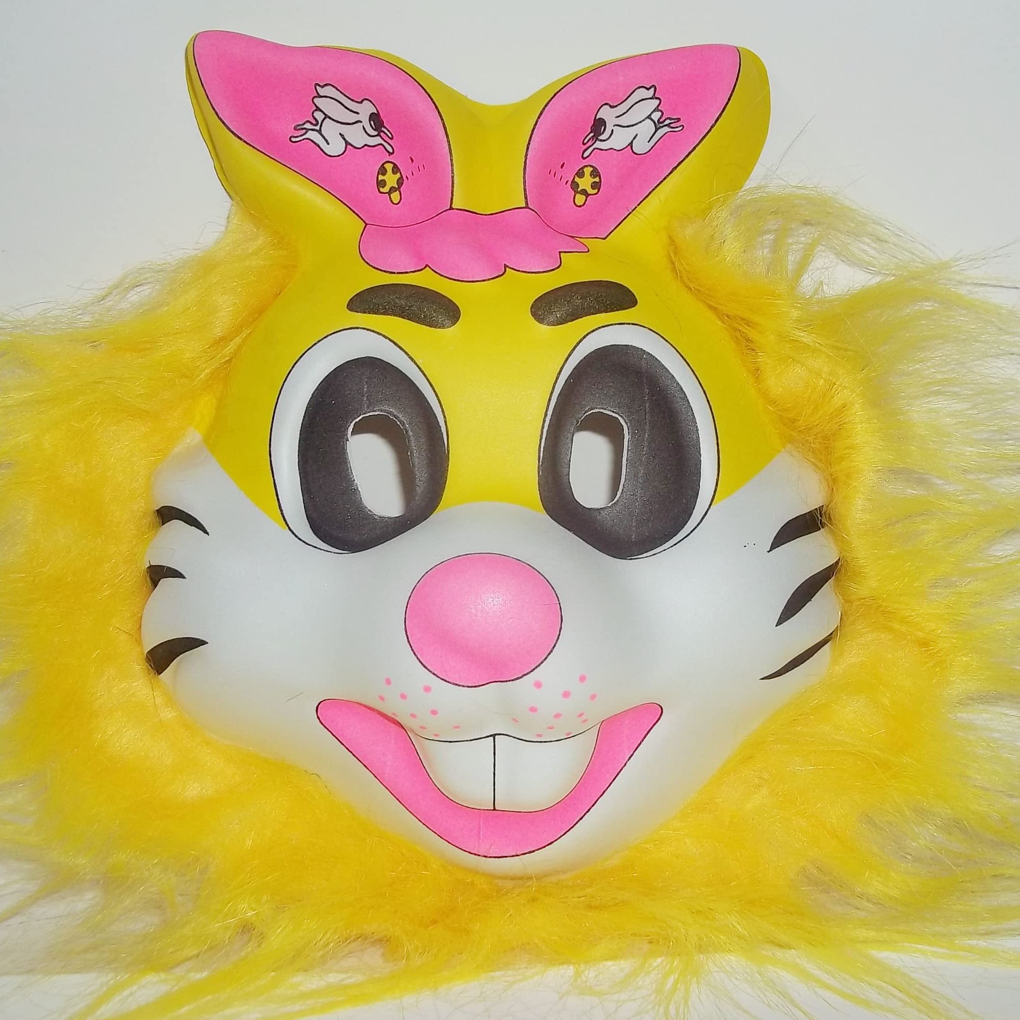 Rabbit Cartoon Face Mask for Kids Adults Cosplay Eva Foam Animal Face ...