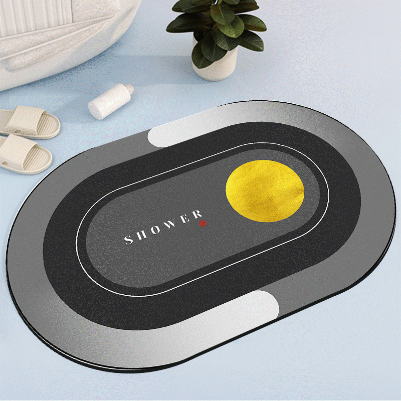 Easy Kitchen Rectangle Bath Mat Water Super Absorbent Non-Slip, Water ...