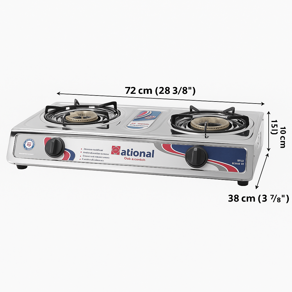 NO BRAND 2 Burner Stainless Steel Gas Cooker (Auto Ignition – Japanese ...
