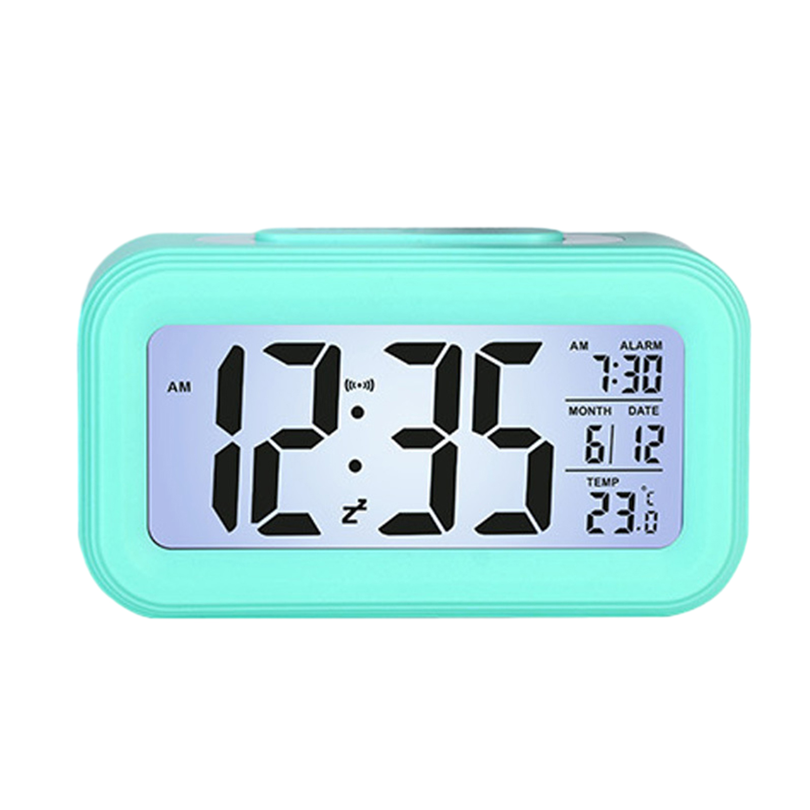 Quorrae Mini Alarm Clock Electronic Round Number Double Bell Desk ...