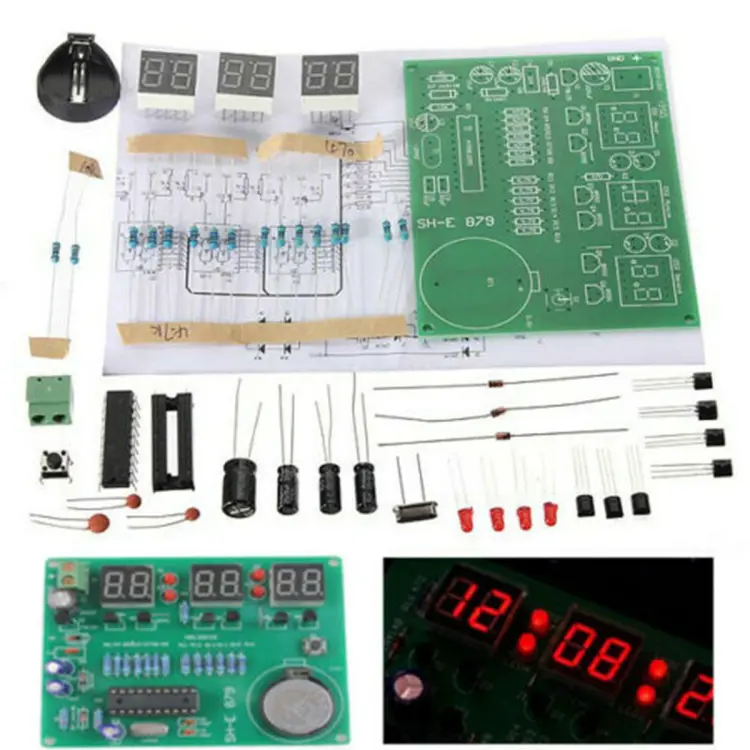 DIY KIT 31- Digital Clock Kit Using Seven Segment Displays , 54% OFF