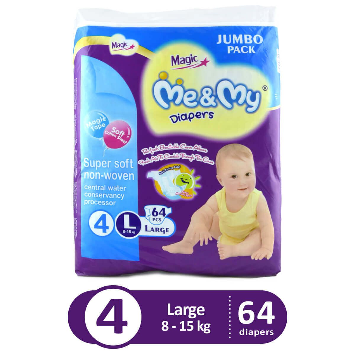 Me & My Magic Diapers Jumbo Pack Large 64pcs Price in Pakistan - View ...