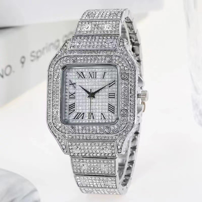 LooKeo Mall Diamond Encrusted Women's Bracelet Watch and Gold Wrist ...
