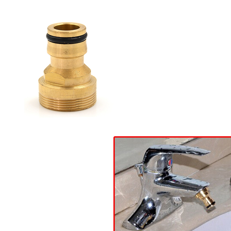 1PC Brass Hose Tap Connector 23mm Threaded Home Water Pipe Adaptor ...