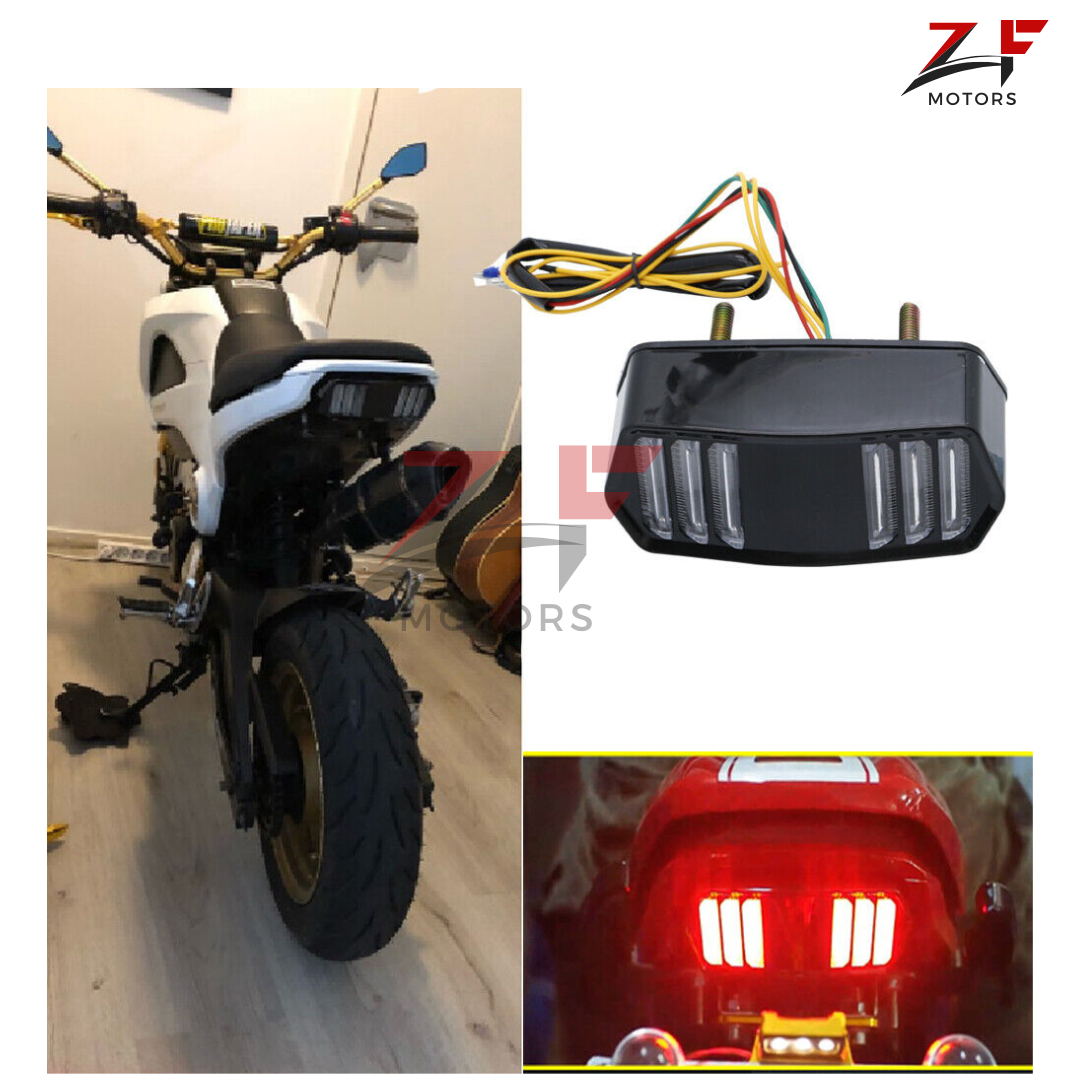 ZF Motorcycle Fancy Led Backlight Tail Universal Bike Brake Light With ...
