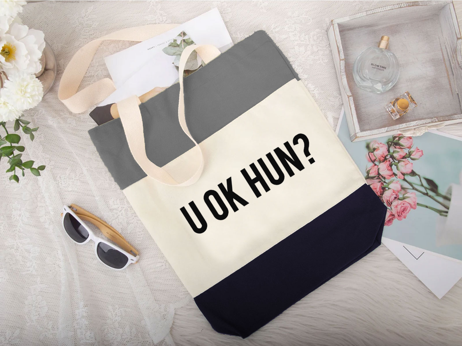 Vagile U OK HUN? Cool Attitude Slogan Printed Designer Handbag Heavy ...
