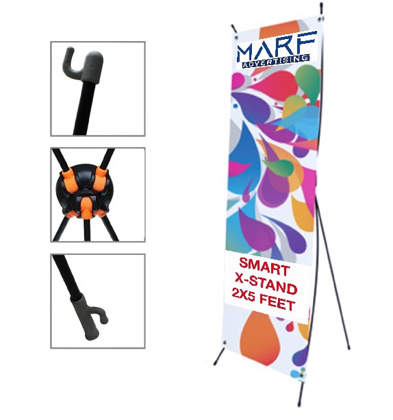 Panda X stand banner Flex Display Stand 2x5 for promotion | Daraz.pk