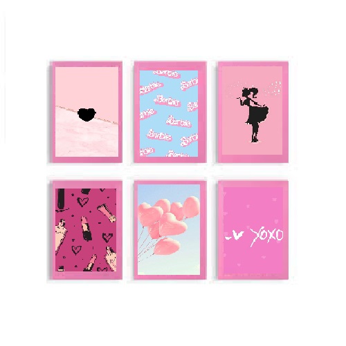 6 Pcs Girls Room Frames set, room decoration items for girls | Daraz.pk