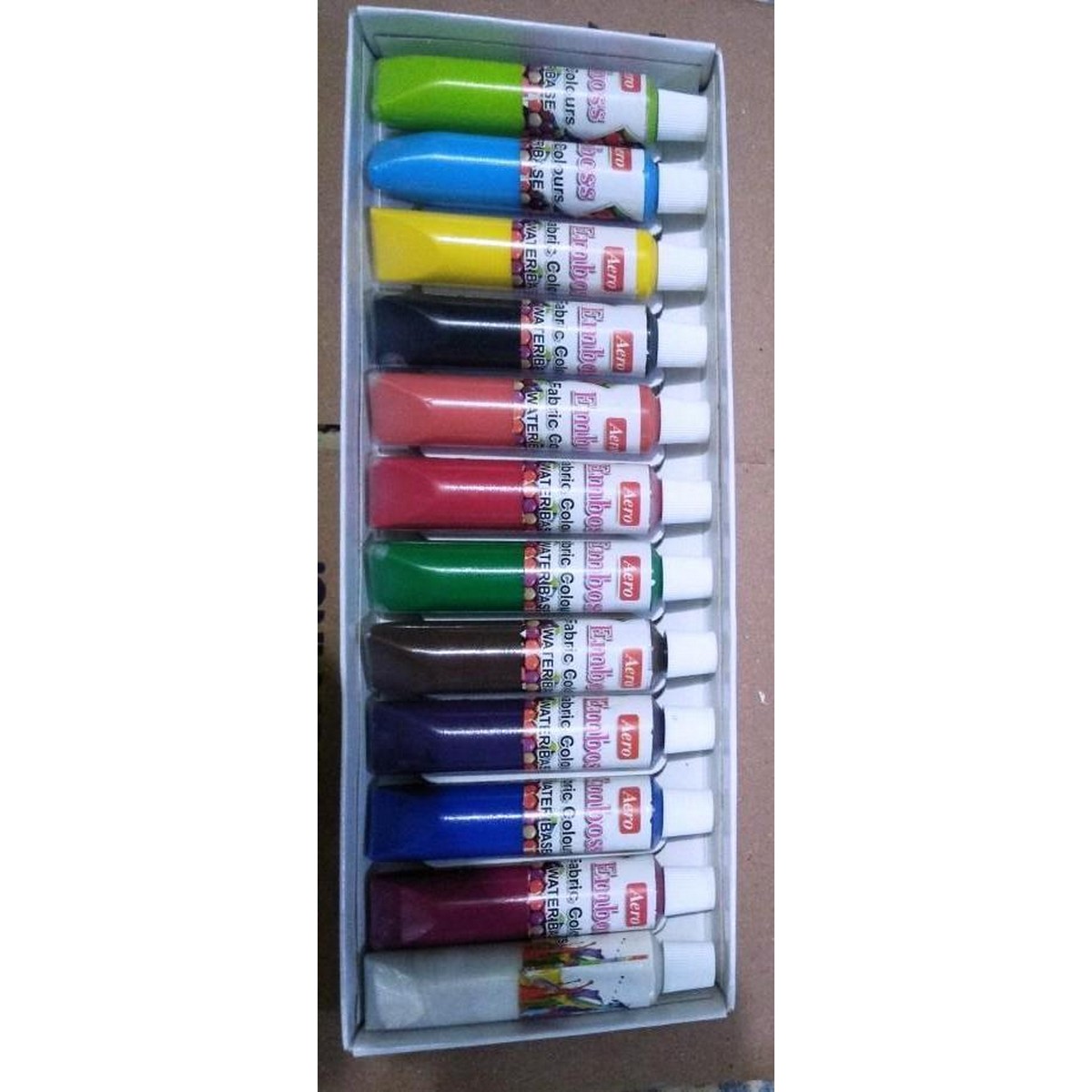Fabric Colors Emboss Set Of 12 Colours | Daraz.pk