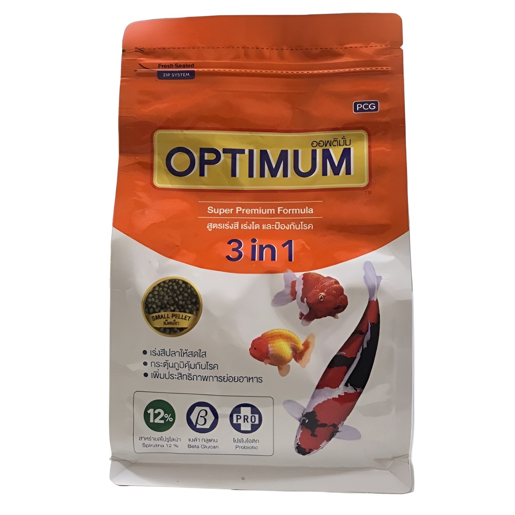 OPTIMUM 3 IN 1 Thailand Floating Fish Food 400 Grams Best Fish Food For ...