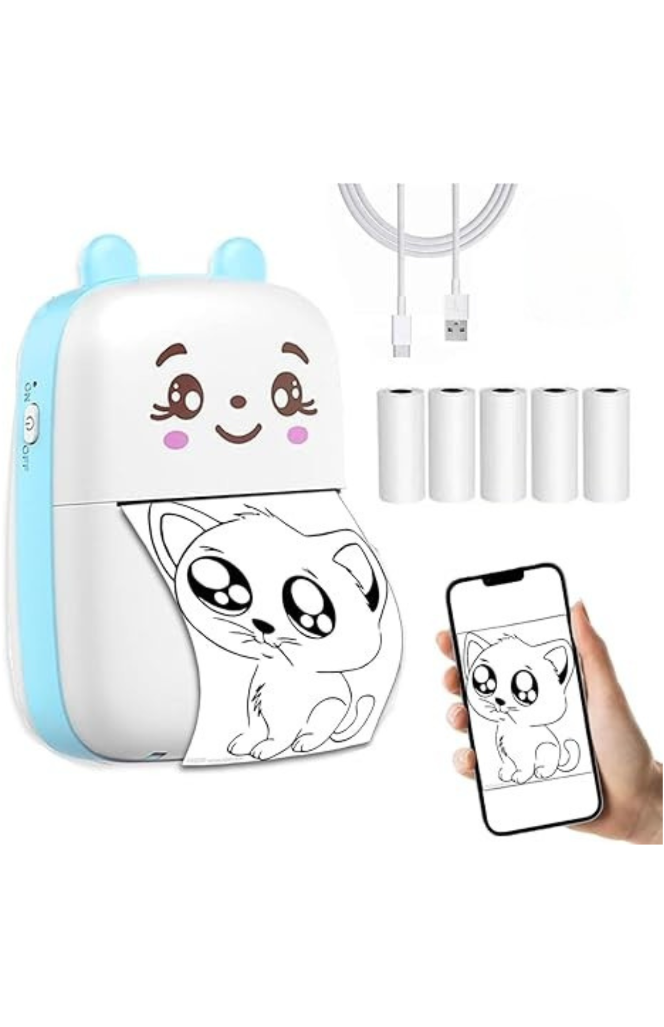 Pocket Inkless Mini Printer - Thermal Portable Bluetooth Wireless Mini ...