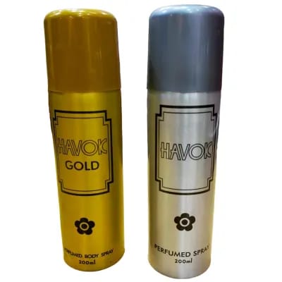 Pack Of 2 - Havoc Gold & Havoc Silver - Perfume Body Spray For Men ...