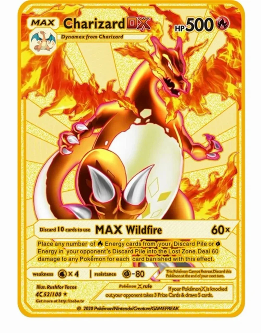 10000 point arceus vmax pokemon metal cards DIY card pikachu charizard ...
