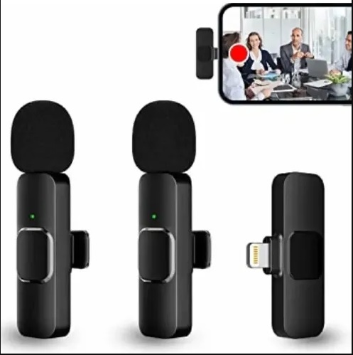 K9 2 in 1 Dual Microphone Mic Plug & Play USB Type C & IOS Wireless ...