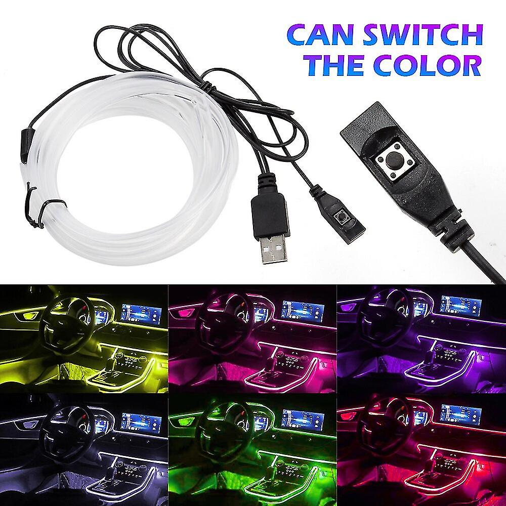 Car Dashboard Neon Lights EL Wire Strip 2 Meters | Daraz.pk