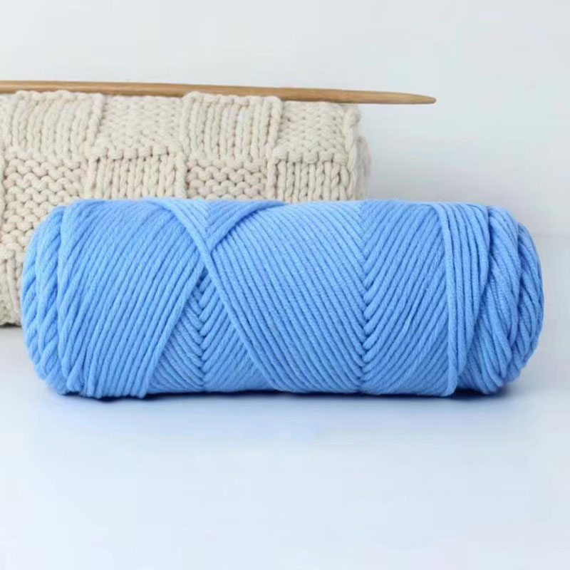100g/Ball 8 Ply Milk Cotton Yarn Threads for Knitting Thick Thread ...